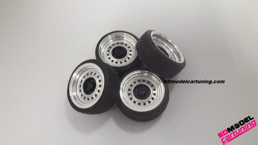 1:18 Steel rims wide set 15 inch - SDmodelcartuning.com