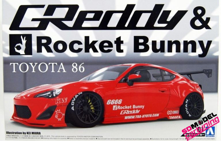 1:24 Toyota 86 Rocket Bunny Building Kit - SDmodelcartuning.com