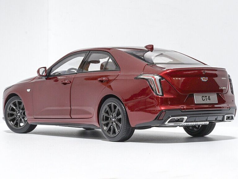 1:18 Cadillac CT4 - 2021 - Metallic rood - SDmodelcartuning.com