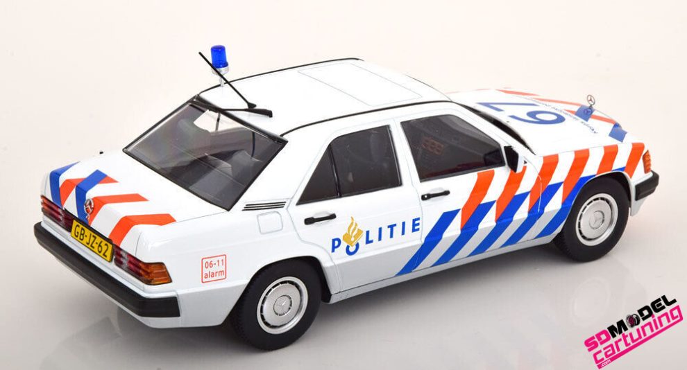 1:18 Mercedes-Benz 190e (w201) - Dutch police - SDmodelcartuning.com