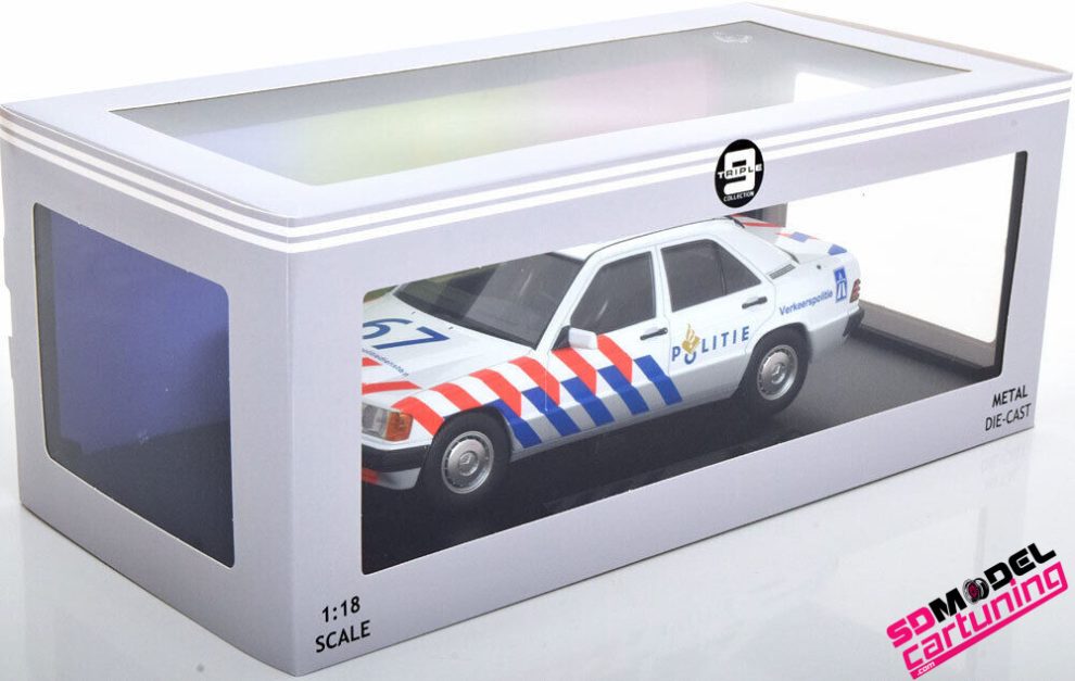 1:18 Mercedes-Benz 190e (w201) - Dutch police - SDmodelcartuning.com
