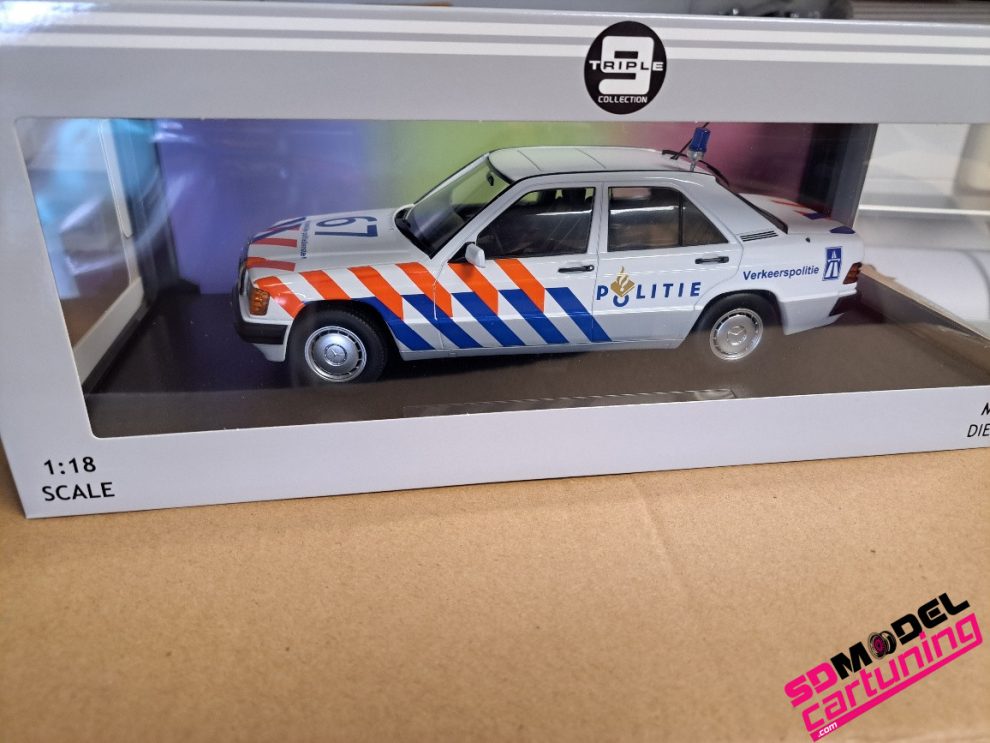 1:18 Mercedes-Benz 190e (w201) - Dutch police - SDmodelcartuning.com