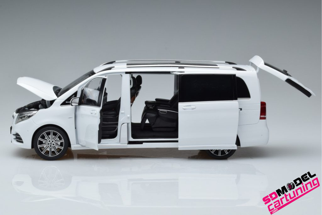 1:18 Mercedes Benz V-klasse V260L - 2023 - Wit - SDmodelcartuning.com