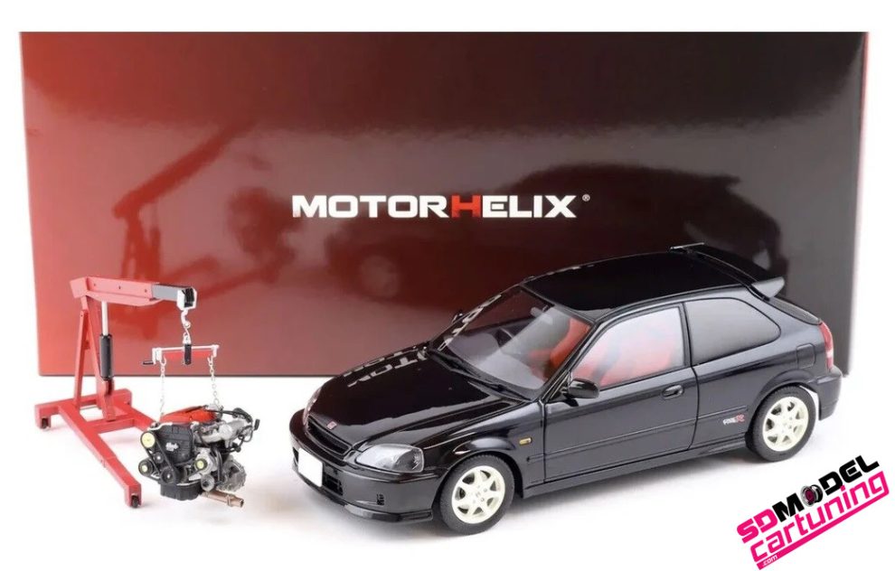 1:18 Honda Civic EK9 Type R Black - including additional Engine Block ...