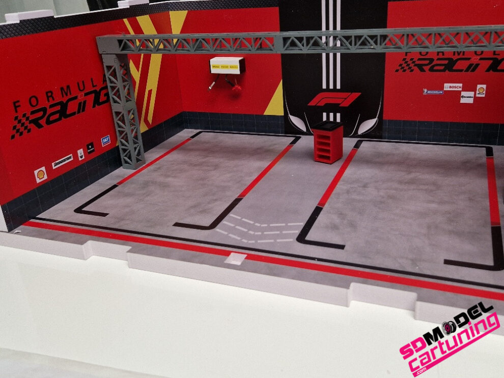 1:18 Ferrari F1 Pitbox diorama - building kit - SDmodelcartuning.com