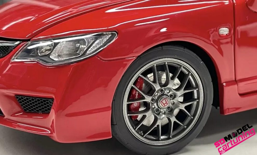 1:18 Honda Civic FD2 Type R - Red - SDmodelcartuning.com