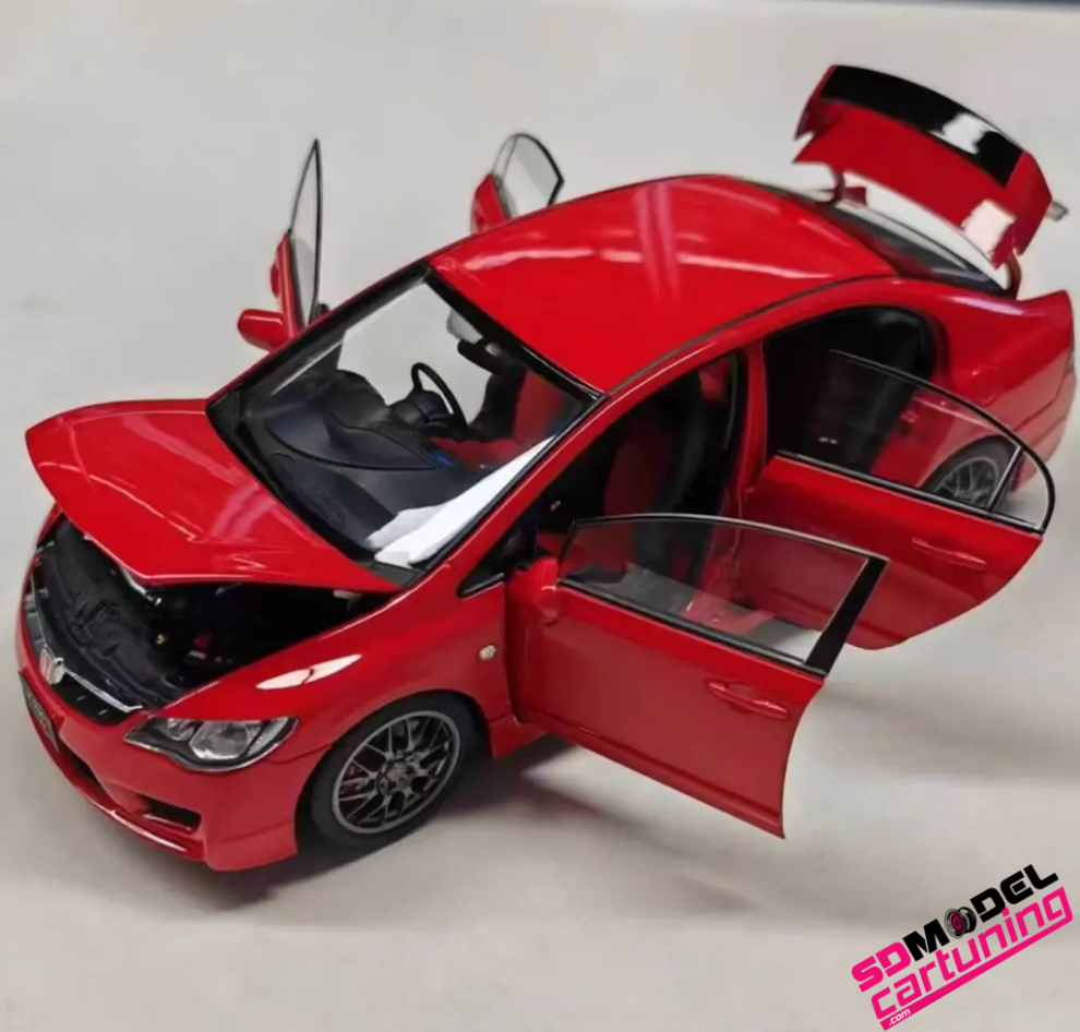 1:18 Honda Civic FD2 Type R - Red - SDmodelcartuning.com