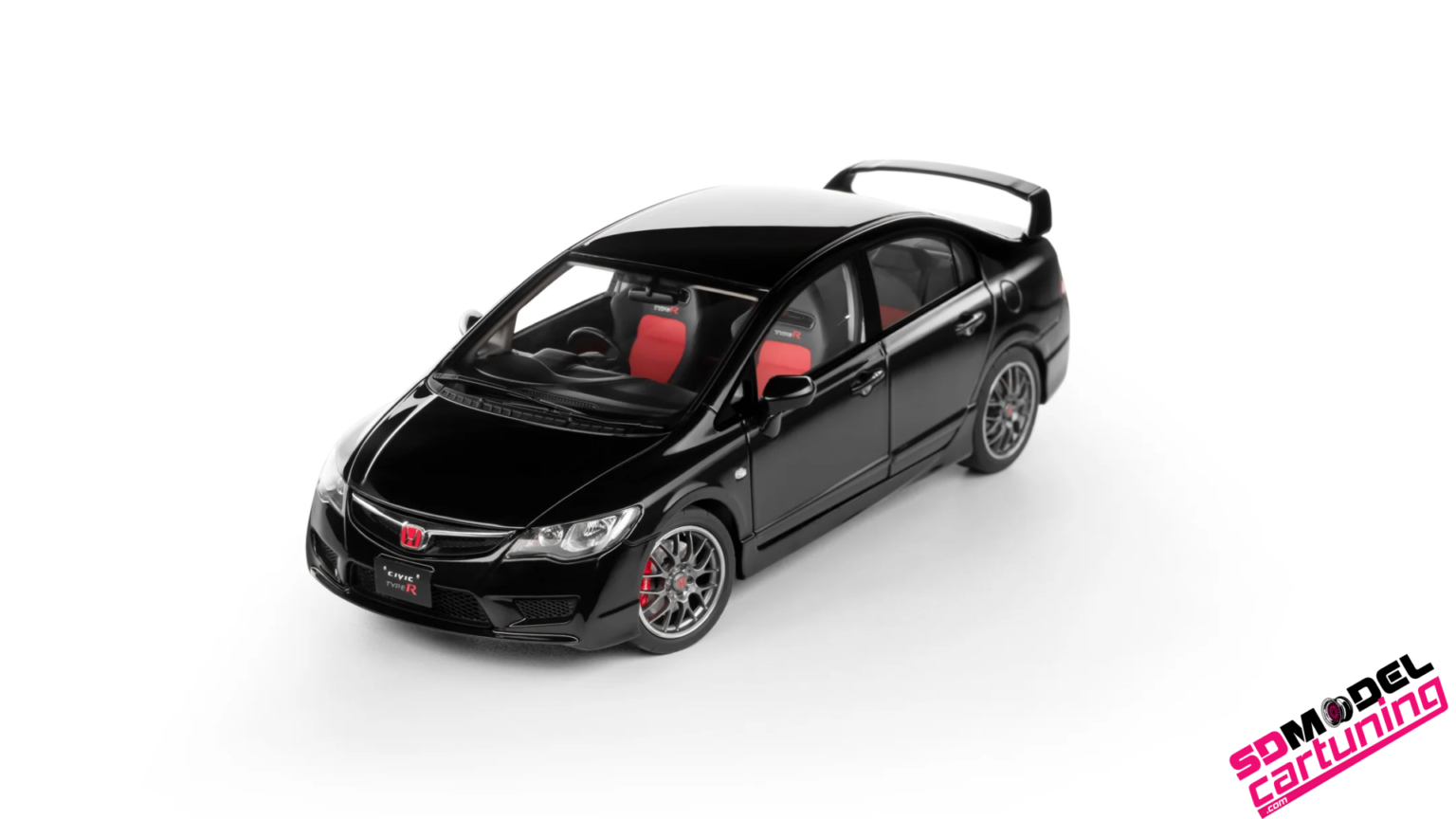 1:18 Honda Civic FD2 Type R - Zwart - SDmodelcartuning.com
