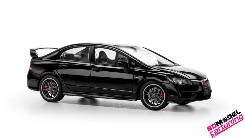 1:18 Honda Civic FD2 Type R - Zwart - SDmodelcartuning.com