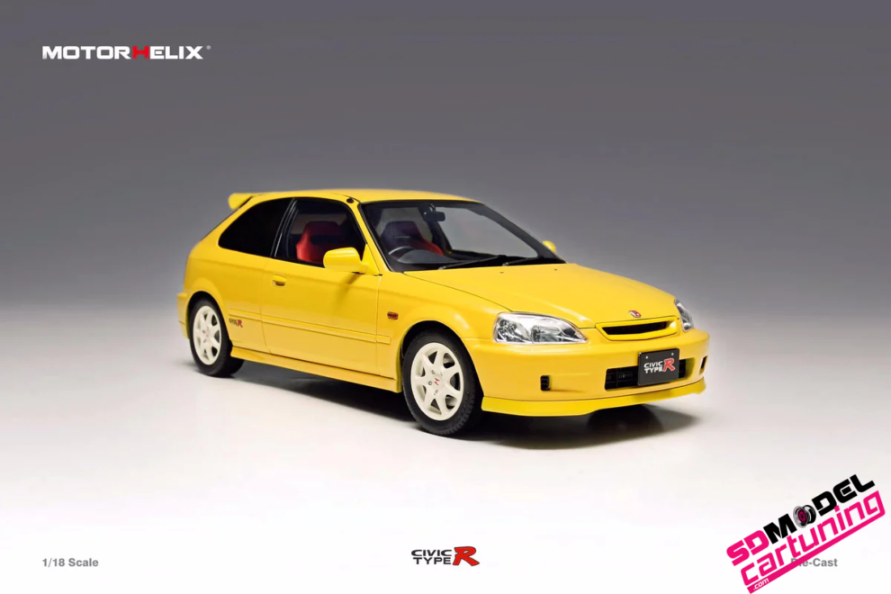 1:18 Honda Civic EK9 Type R Yellow - including additional Engine Block ...