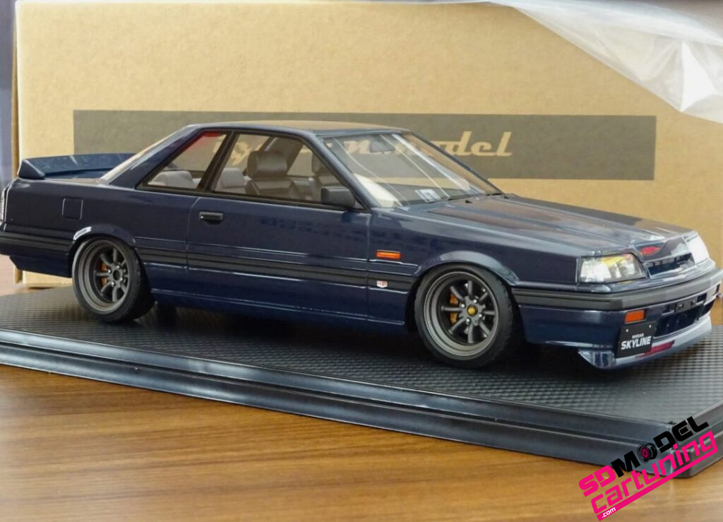 1:18 Nissan Skyline GTS-R R31 Dark Blue - Watanabe rims - SDmodelcartuning.com