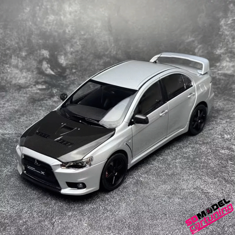 1:18 Mitsubishi Lancer Evolution X - Volk TE37 Rims - Silver ...