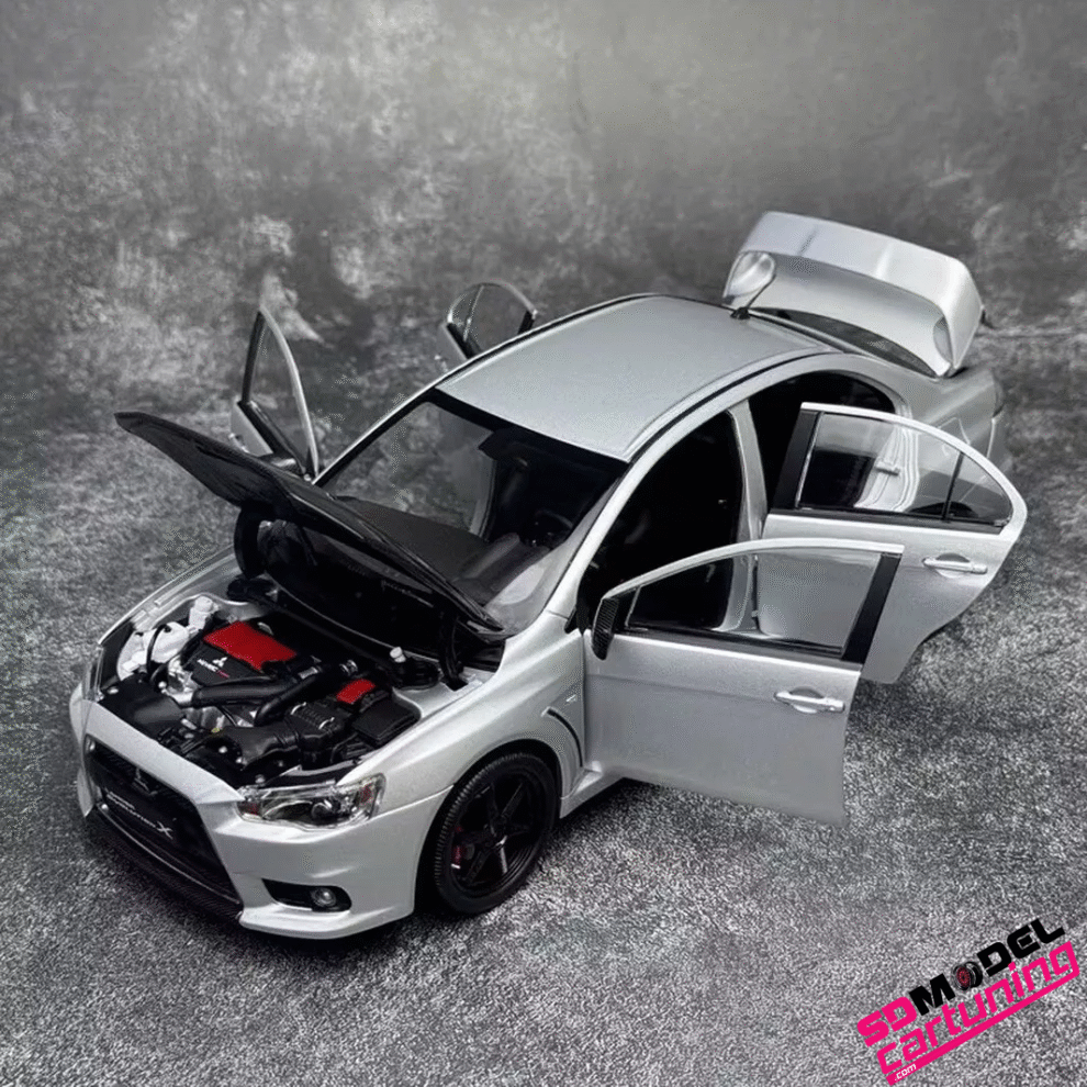 1:18 Mitsubishi Lancer Evolution X - Volk TE37 Rims - Silver ...