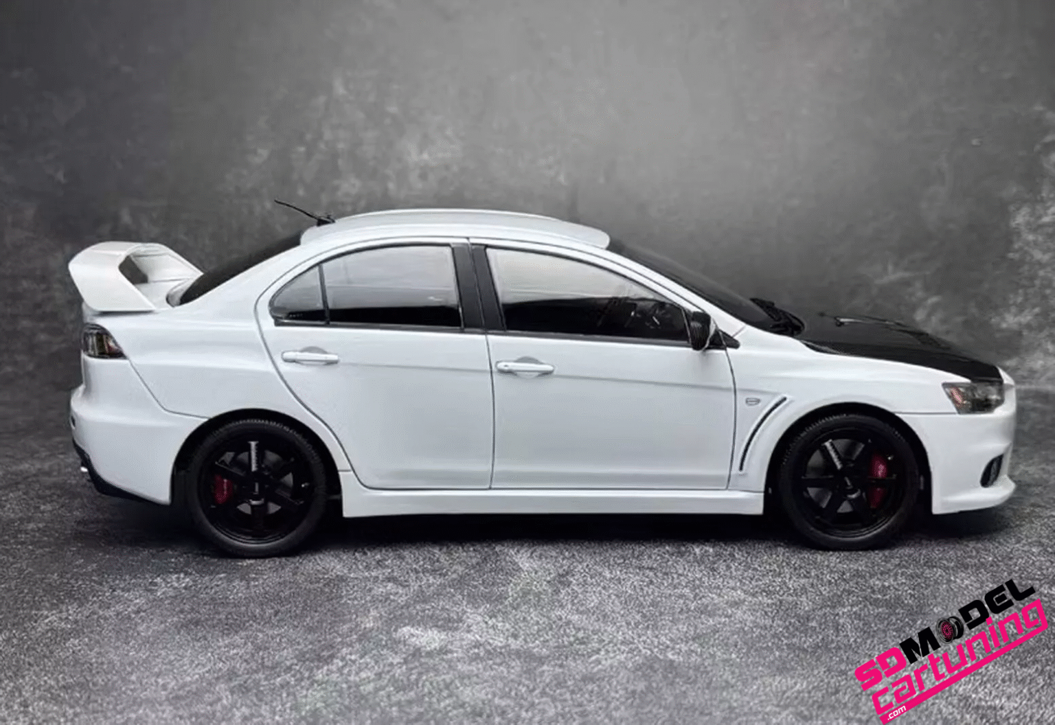 1:18 Mitsubishi Lancer Evolution X- Volk TE37 wheels - Wit ...