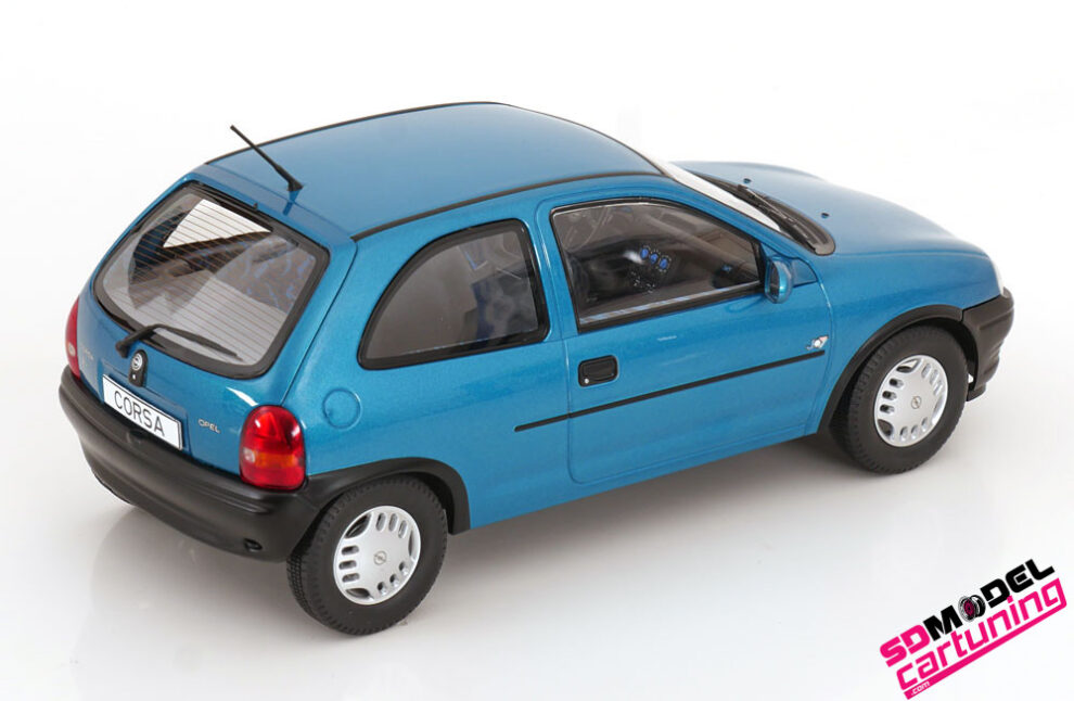 1:18 Opel Corsa B Joy - 1998 - Hellblau metallic - SDmodelcartuning.de