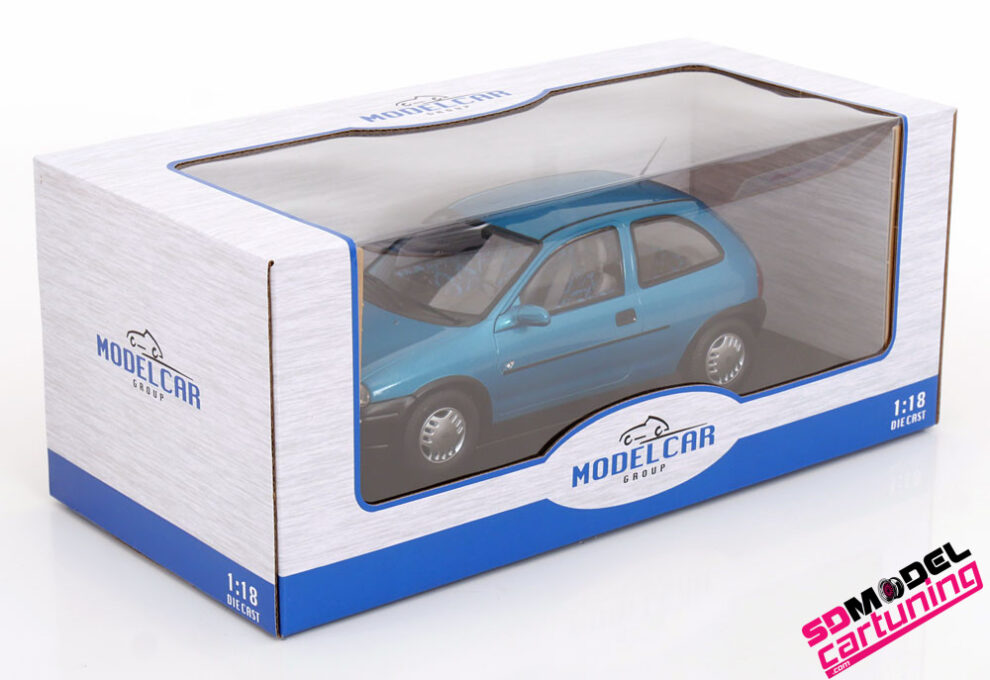 1:18 Opel Corsa B Joy - 1998 - Hellblau metallic - SDmodelcartuning.de